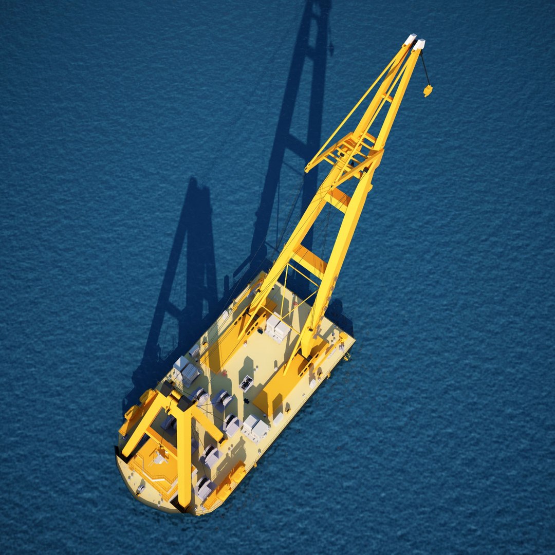 3d Asian Hercules Floating Crane