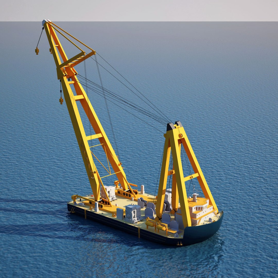 3d Asian Hercules Floating Crane