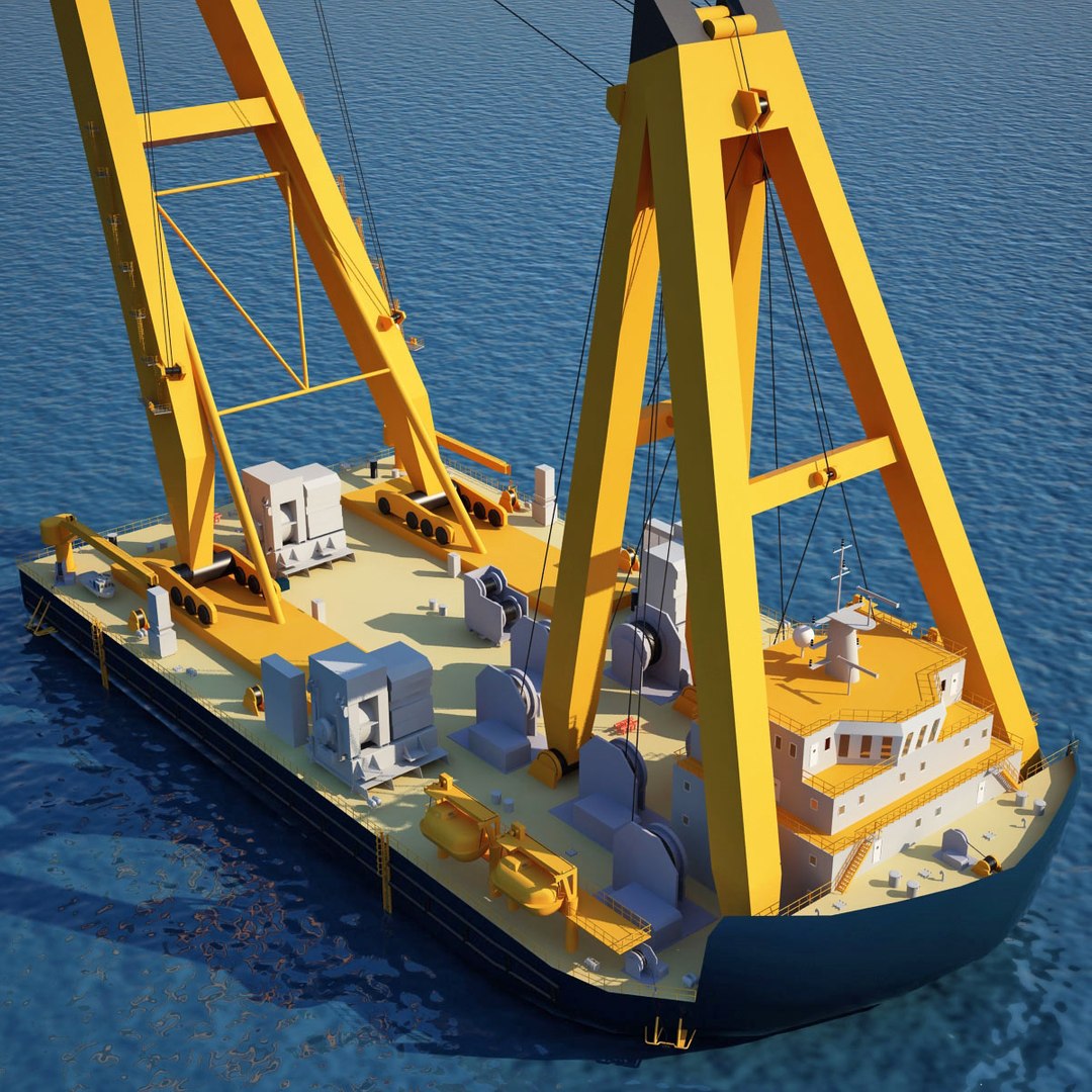 3d Asian Hercules Floating Crane