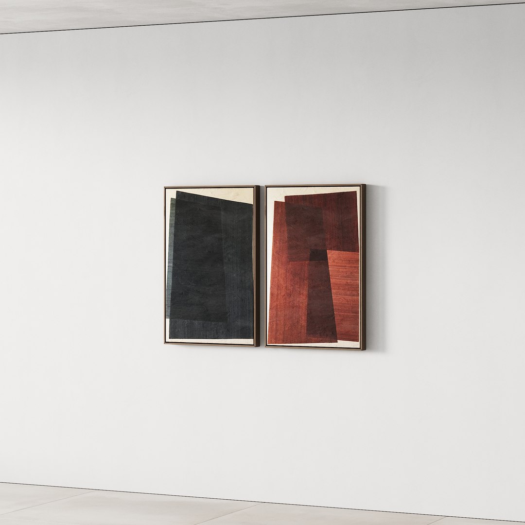 458 Frame Artwork 12 Modern Painting Art 04 3D Model - TurboSquid 2151357