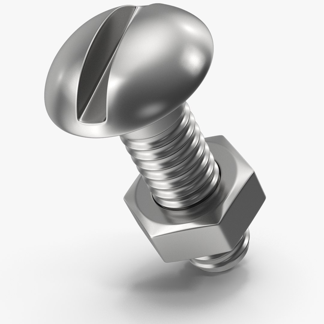 Bolt With Nut 3D Model - TurboSquid 2129206