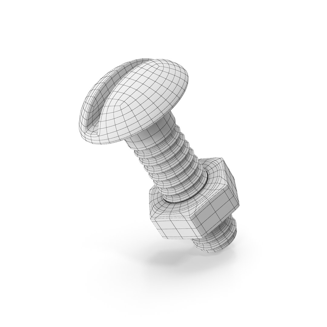 Bolt With Nut 3D Model - TurboSquid 2129206