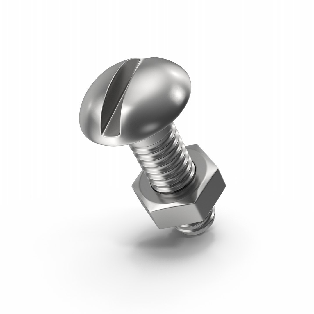 Bolt With Nut 3D Model - TurboSquid 2129206