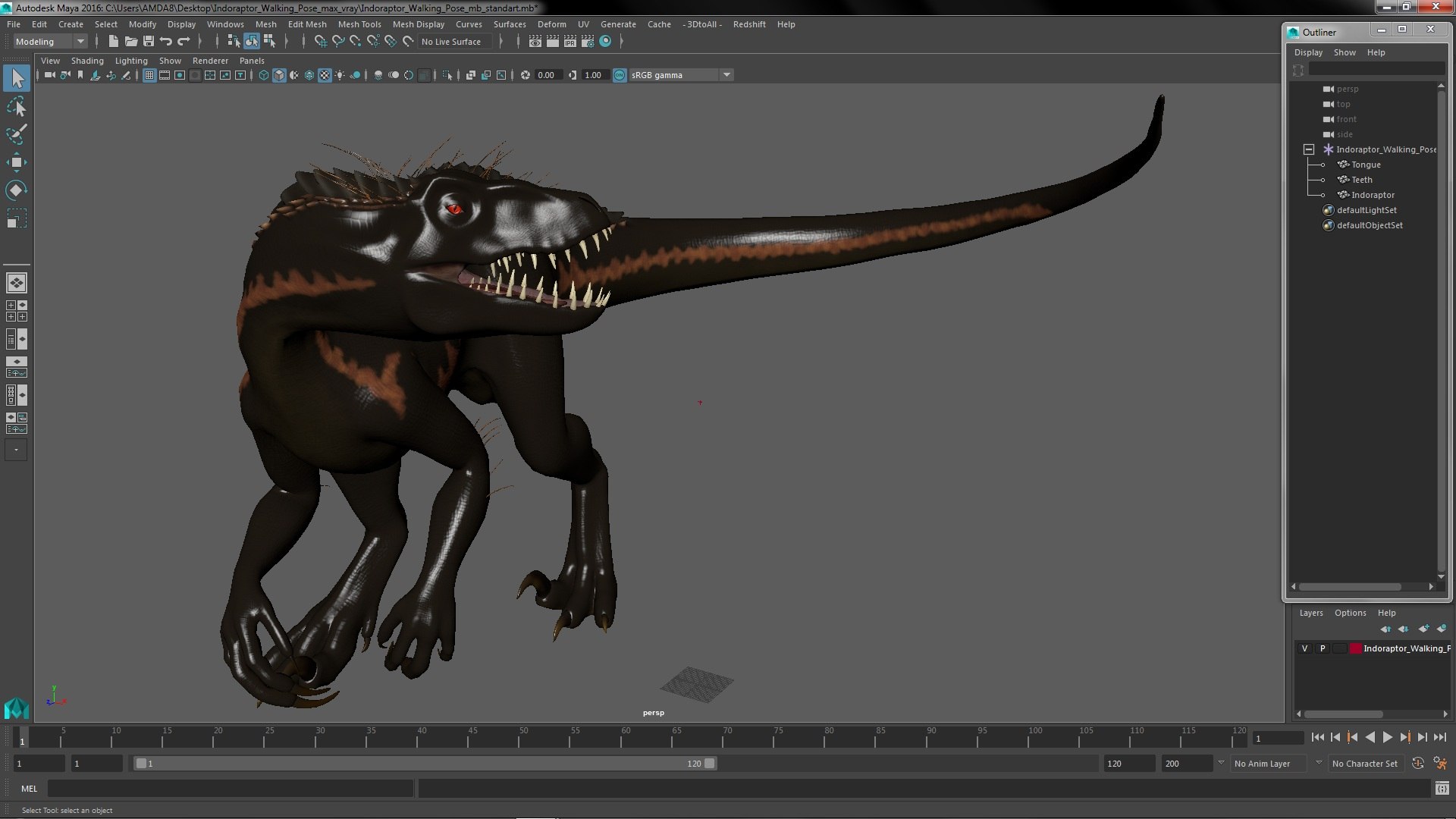 3D Indoraptor Walking Pose model - TurboSquid 1886730