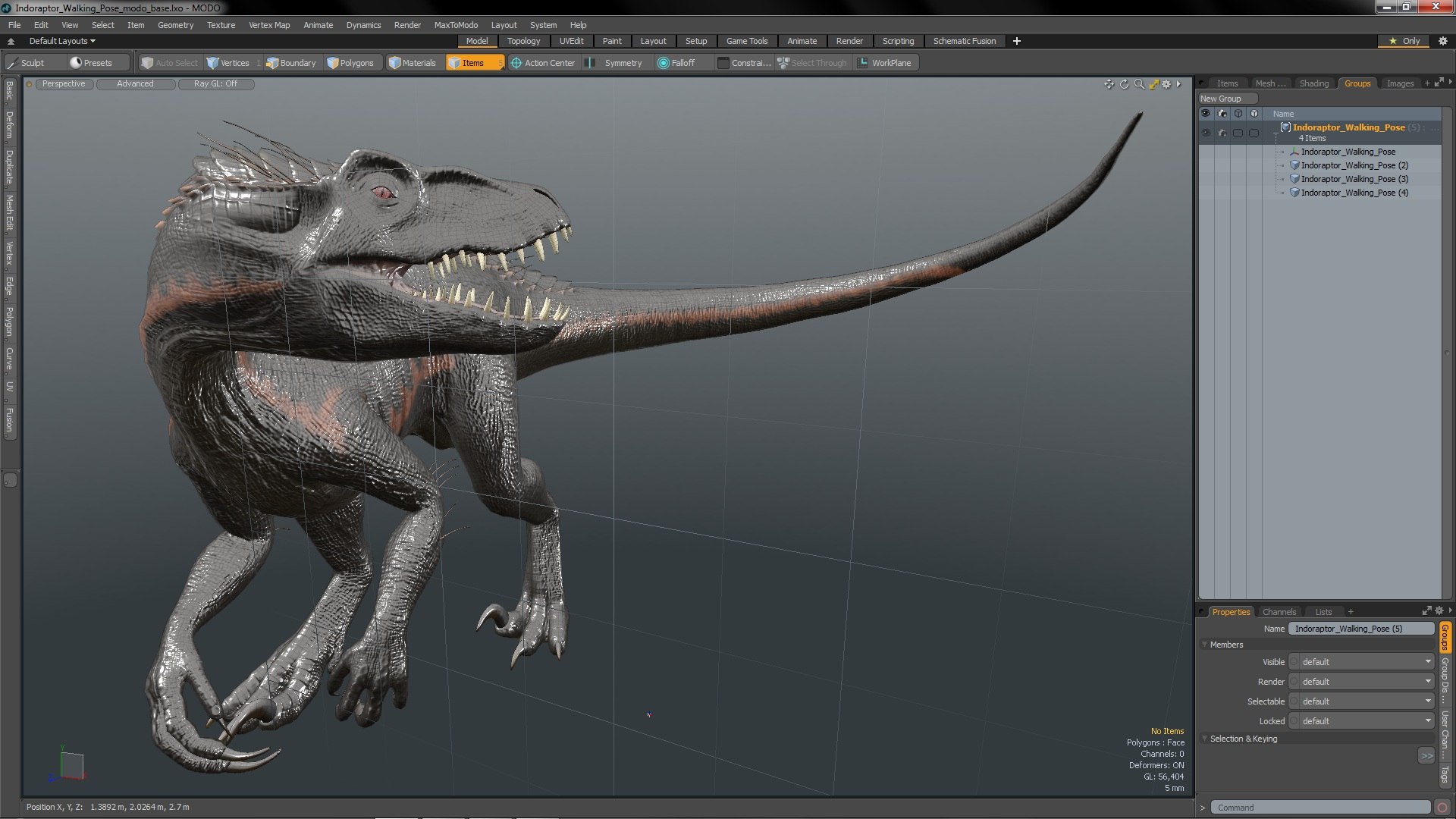 3D Indoraptor Walking Pose model - TurboSquid 1886730
