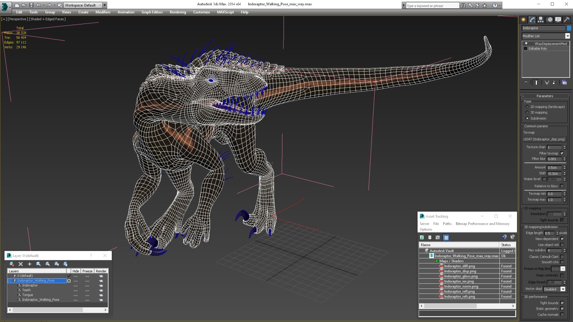 3D Indoraptor Walking Pose model - TurboSquid 1886730