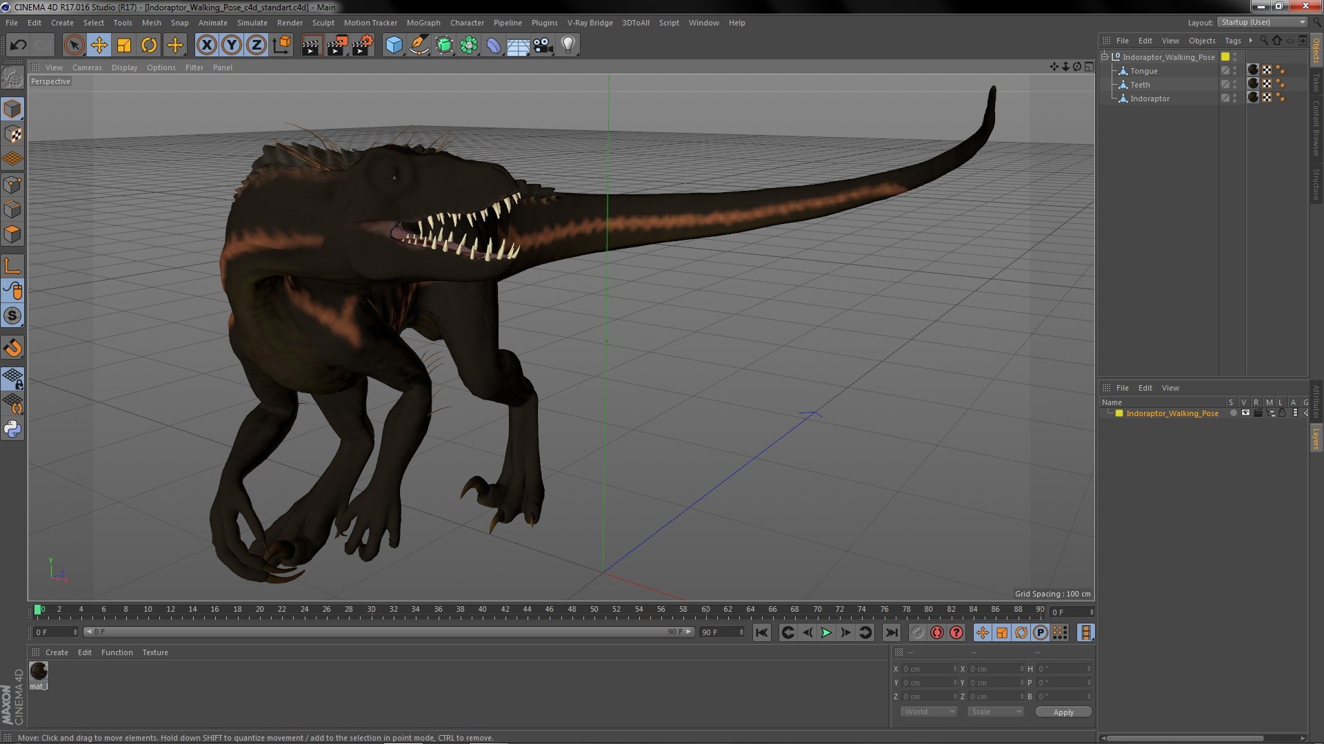 3D Indoraptor Walking Pose model - TurboSquid 1886730