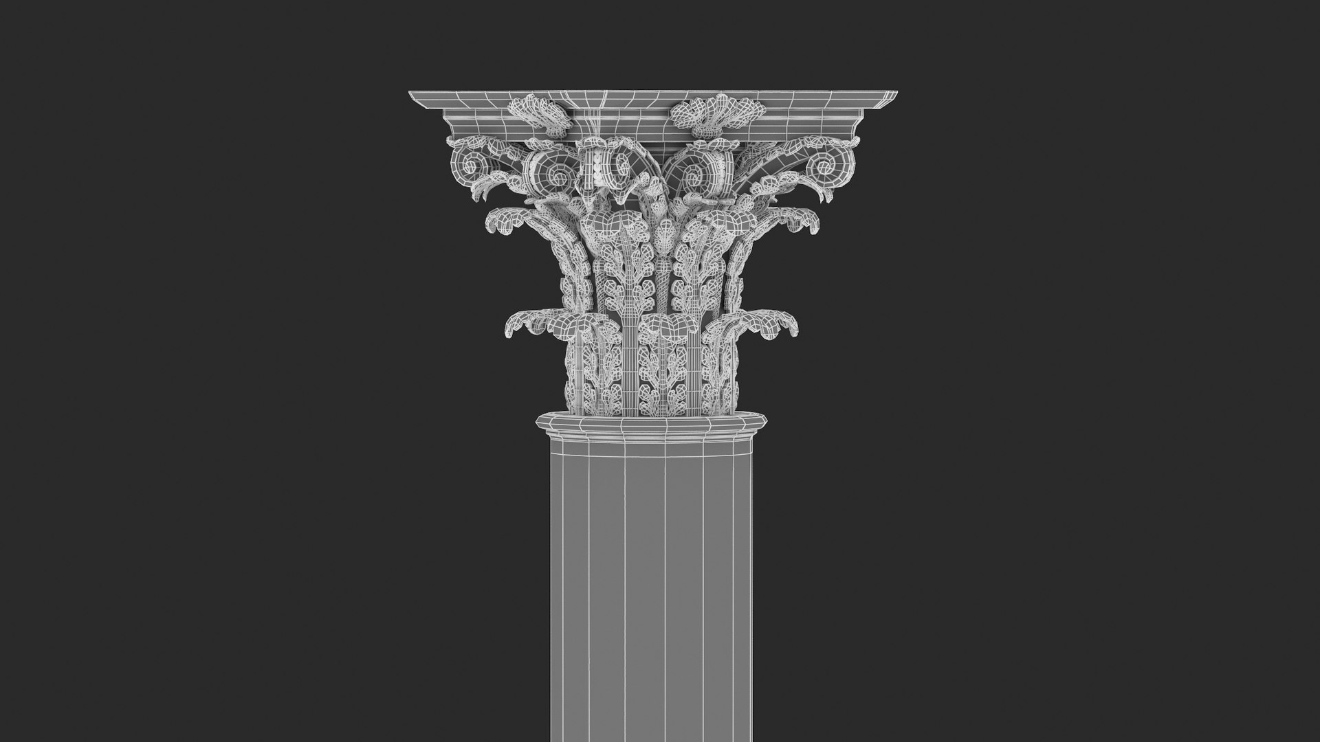 Corinthian Column 3D - TurboSquid 2001733