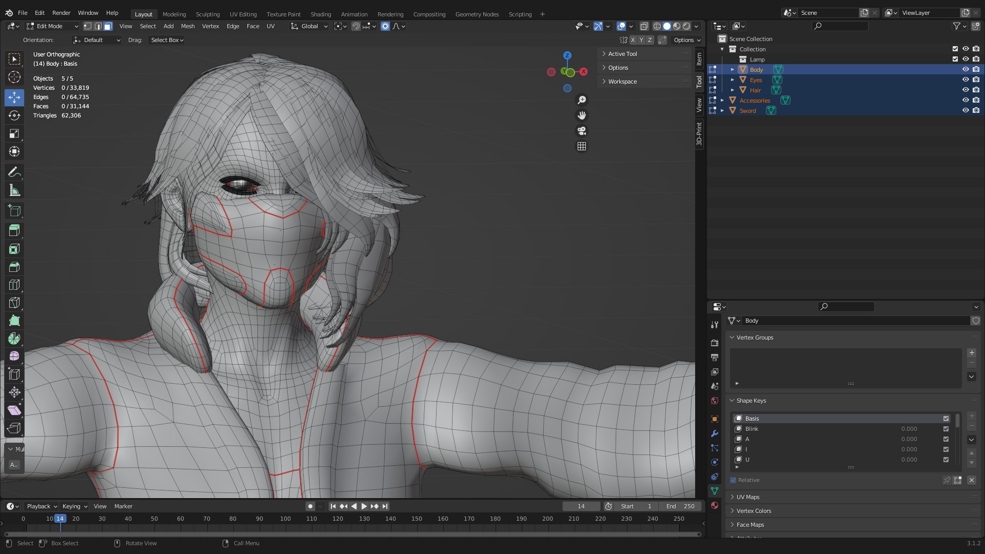 Low Poly - Cybernetic Princess Of Ethiopia - Andromeda 3D Model ...