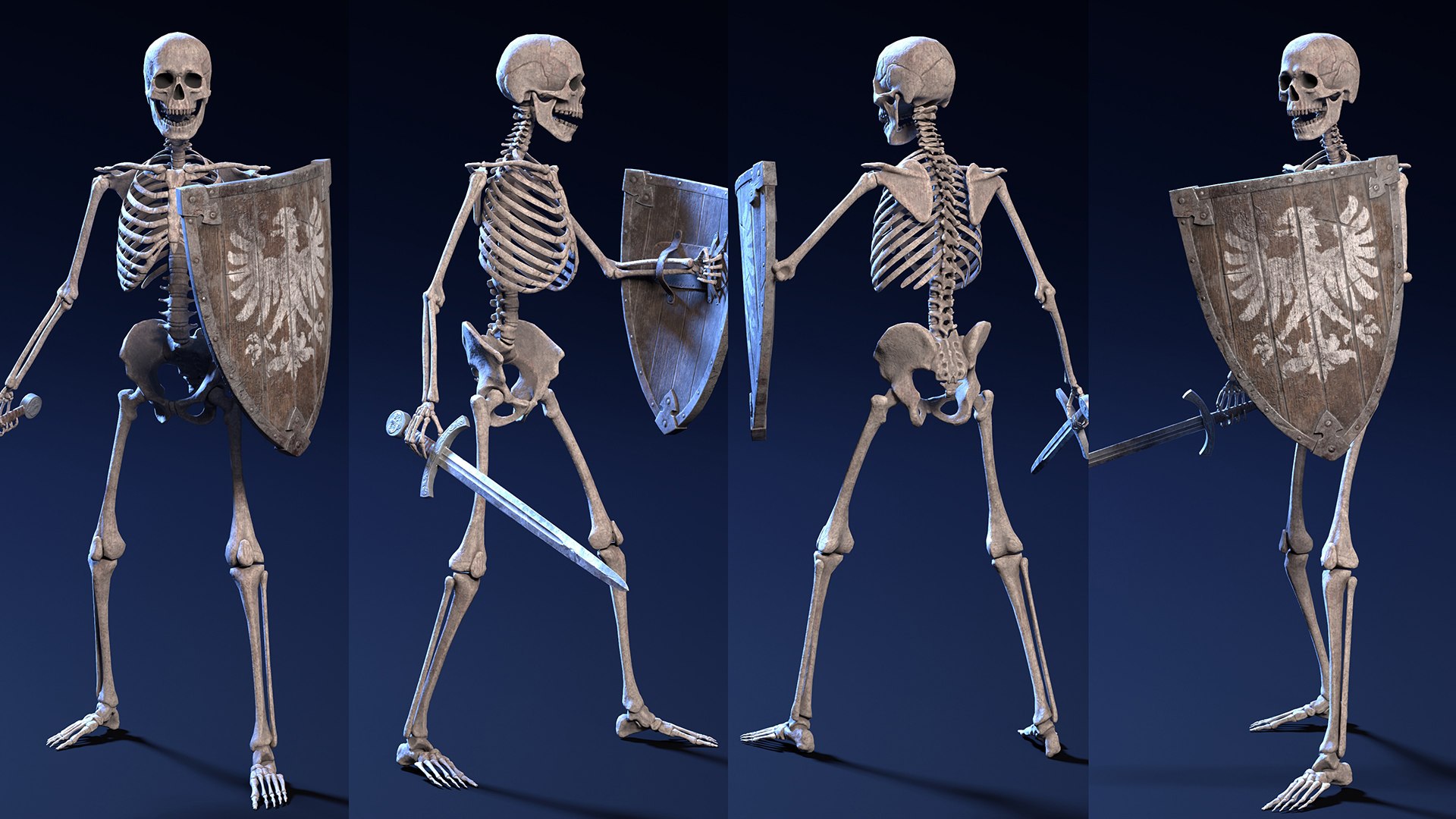Free 3D Skeleton Warrior Model - TurboSquid 2011324