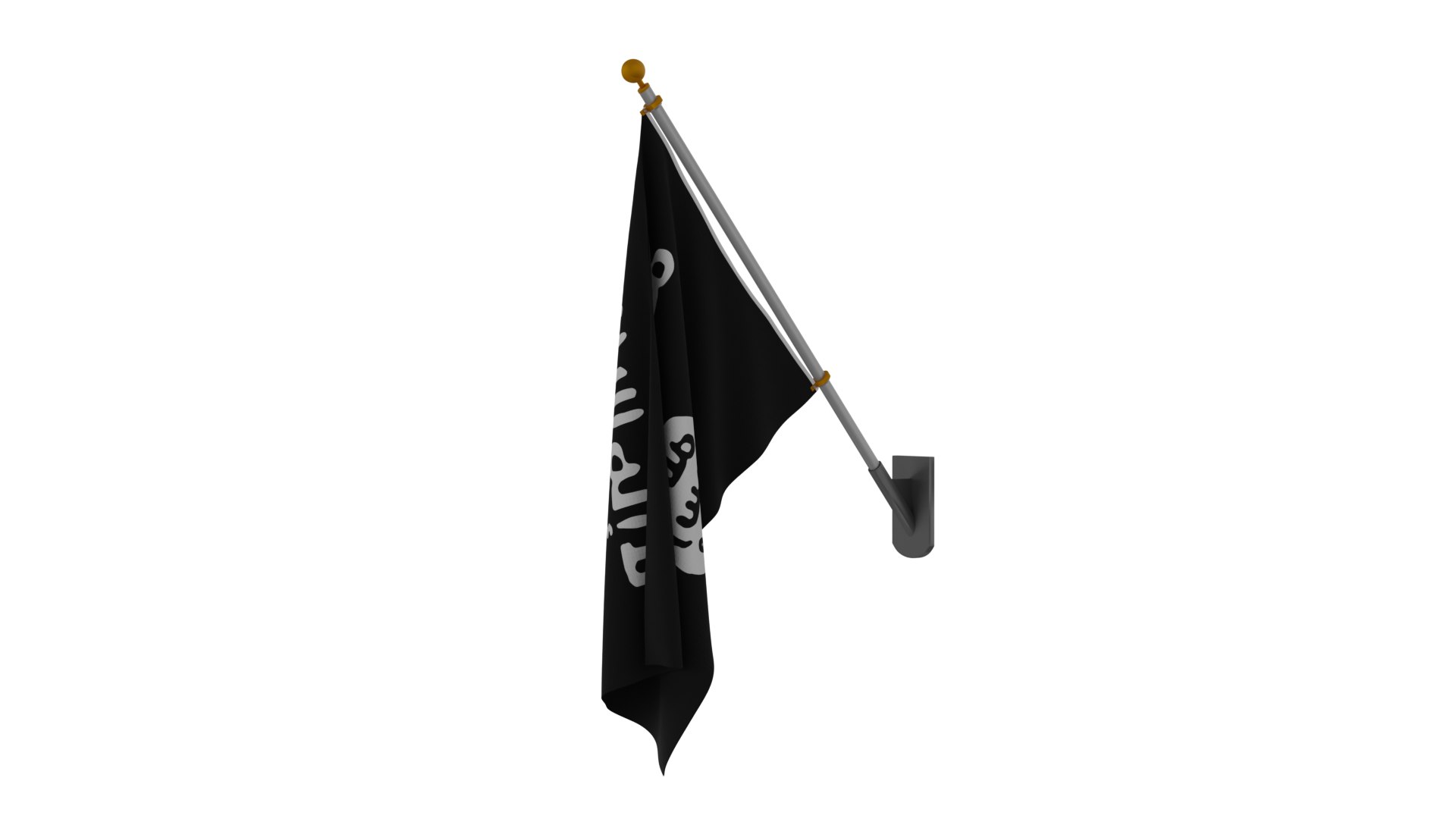 Wall Flag Daesh 3D model - TurboSquid 2174394