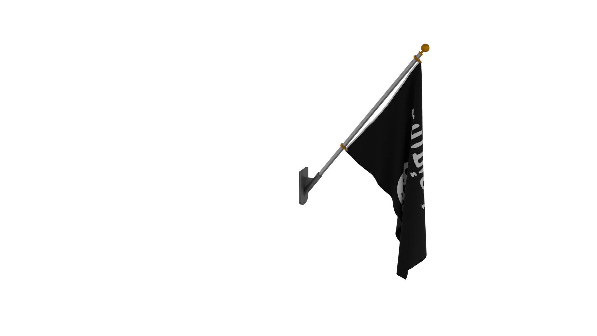 Wall Flag Daesh 3D model - TurboSquid 2174394