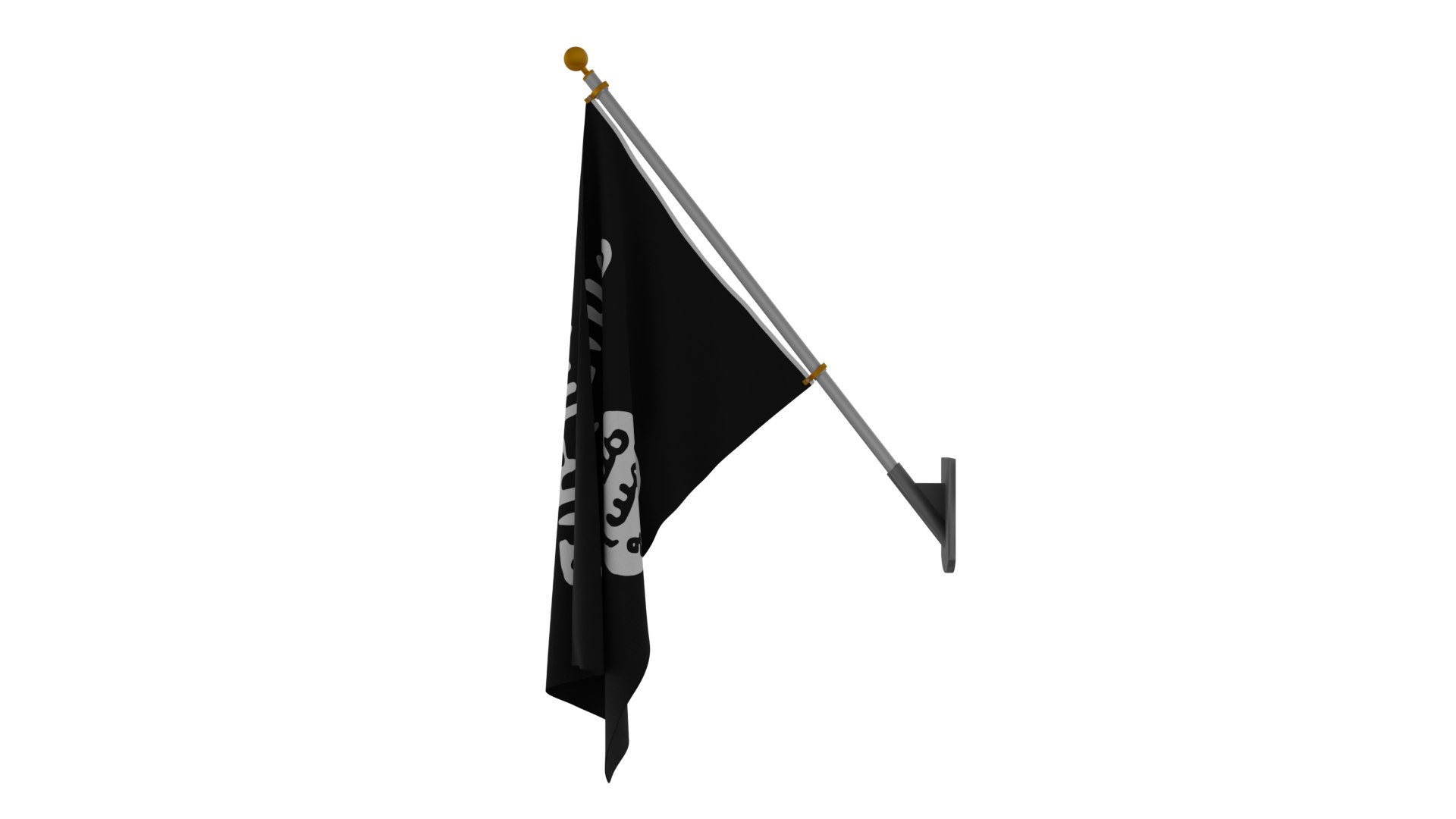 Wall Flag Daesh 3D model - TurboSquid 2174394