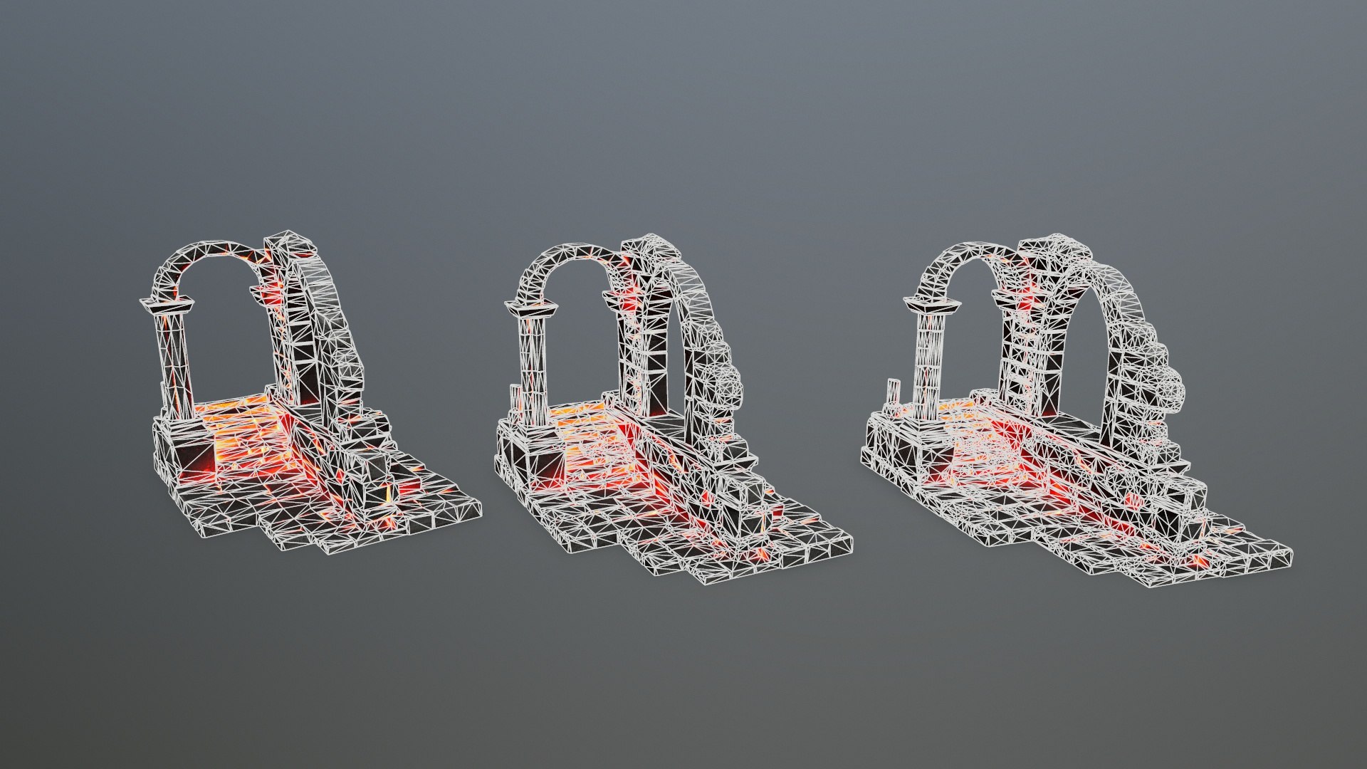 3D Ruin Stairs - TurboSquid 2374321