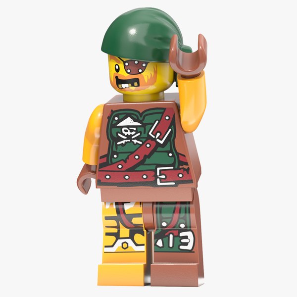 modelo 3d Minifigura LEGO pirata preparada para Maya - TurboSquid 2295516