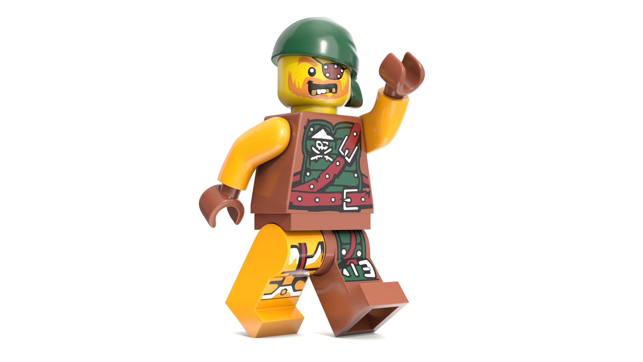modelo 3d Minifigura LEGO pirata preparada para Maya - TurboSquid 2295516