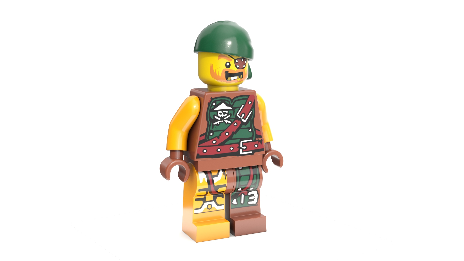 3D Minifigure LEGO Pirate Rigged For Maya - TurboSquid 2295516