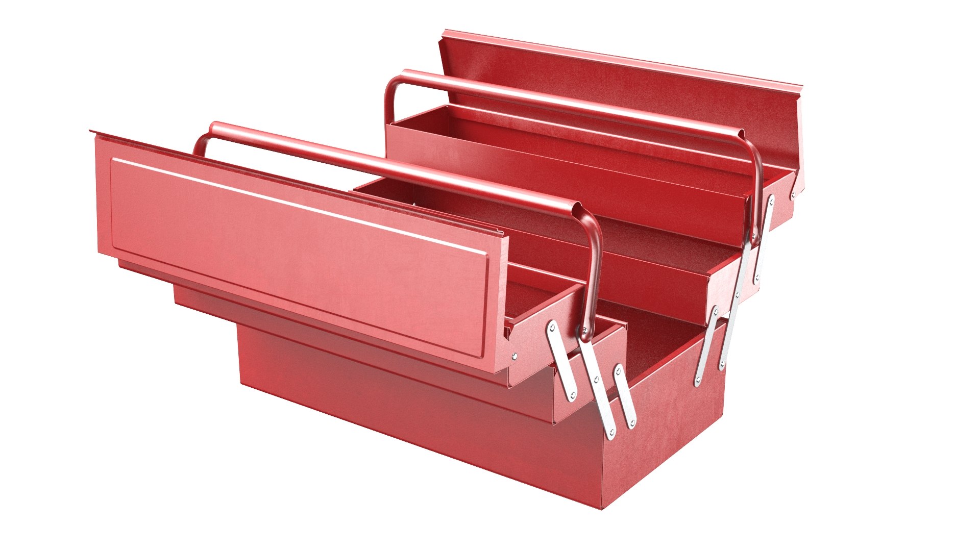 Detailed Opened Toolbox Red 3D Model - TurboSquid 2147555