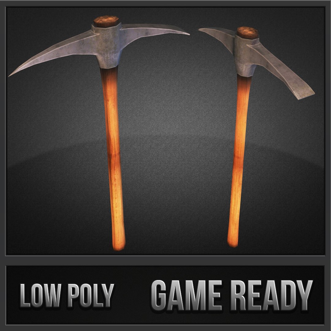 pickaxe weapons polys 3d max