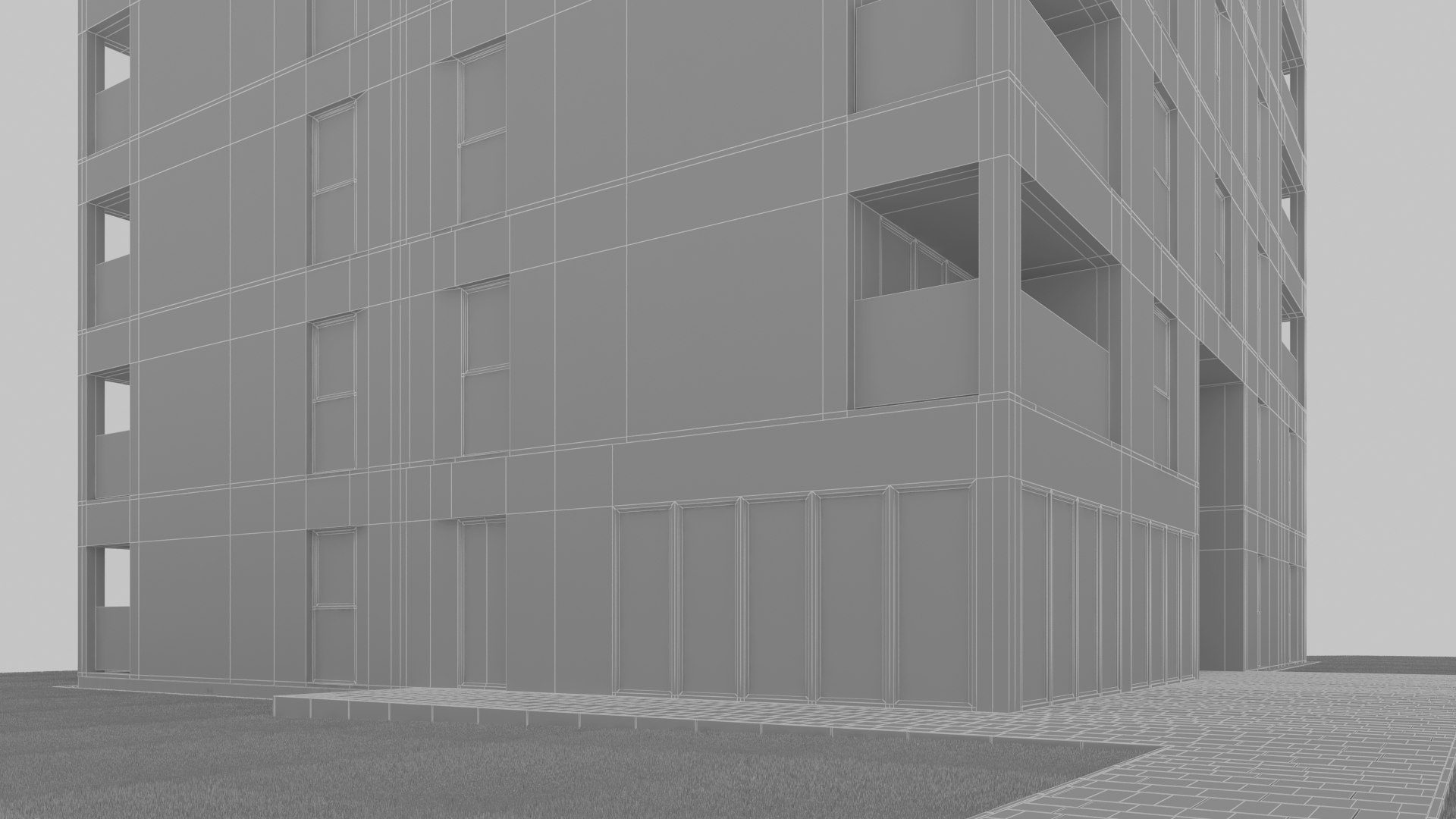 3D Six Storey Housing Building - TurboSquid 2164839