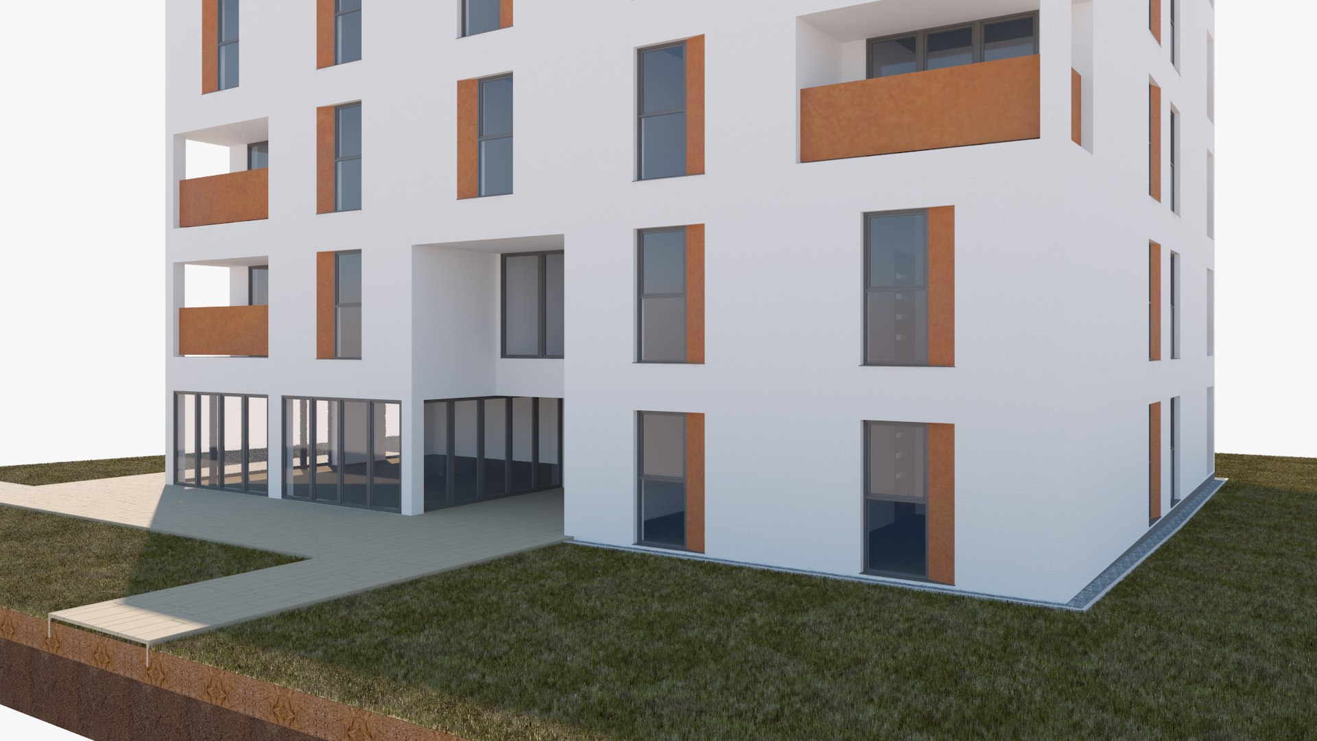 3D Six Storey Housing Building - TurboSquid 2164839