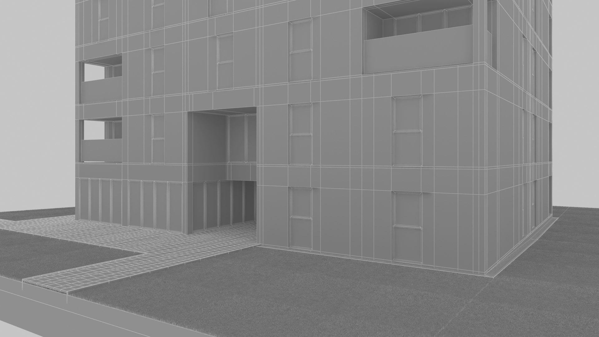 3D Six Storey Housing Building - TurboSquid 2164839