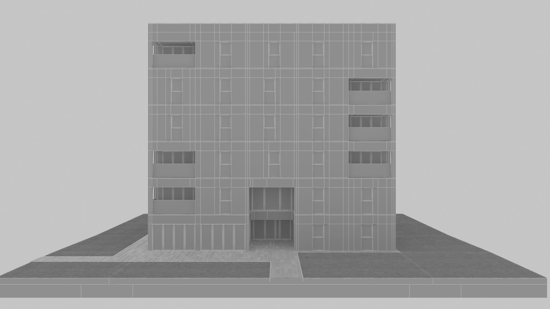 3D Six Storey Housing Building - TurboSquid 2164839