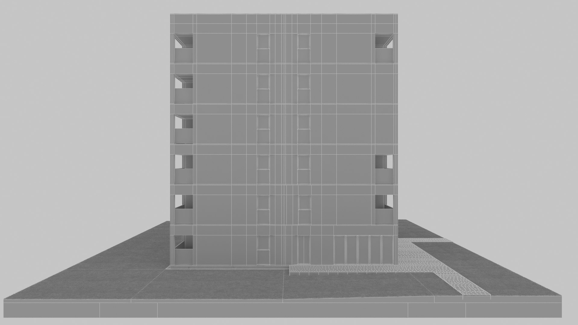 3D Six Storey Housing Building - TurboSquid 2164839