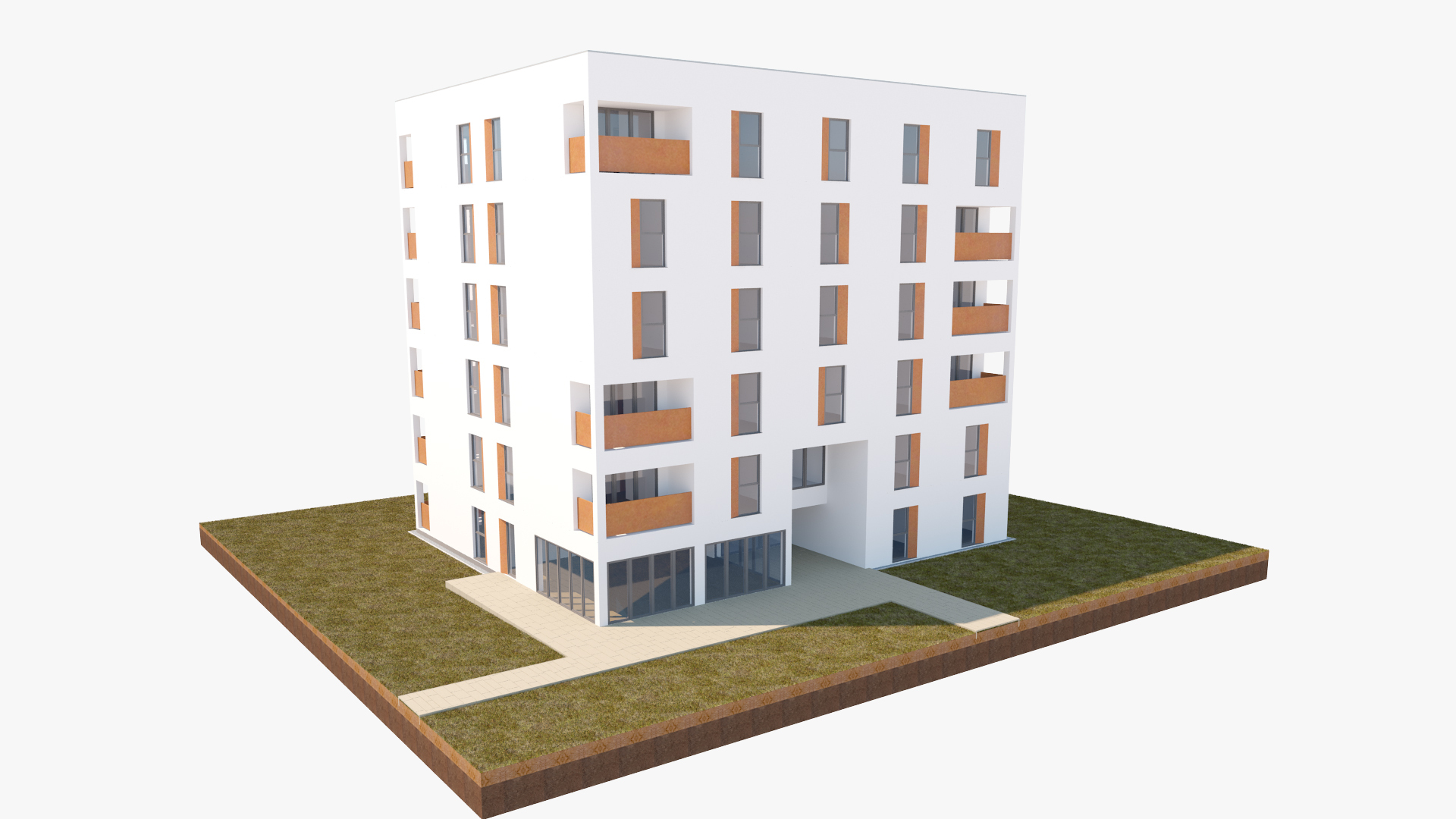 3D Six Storey Housing Building - TurboSquid 2164839