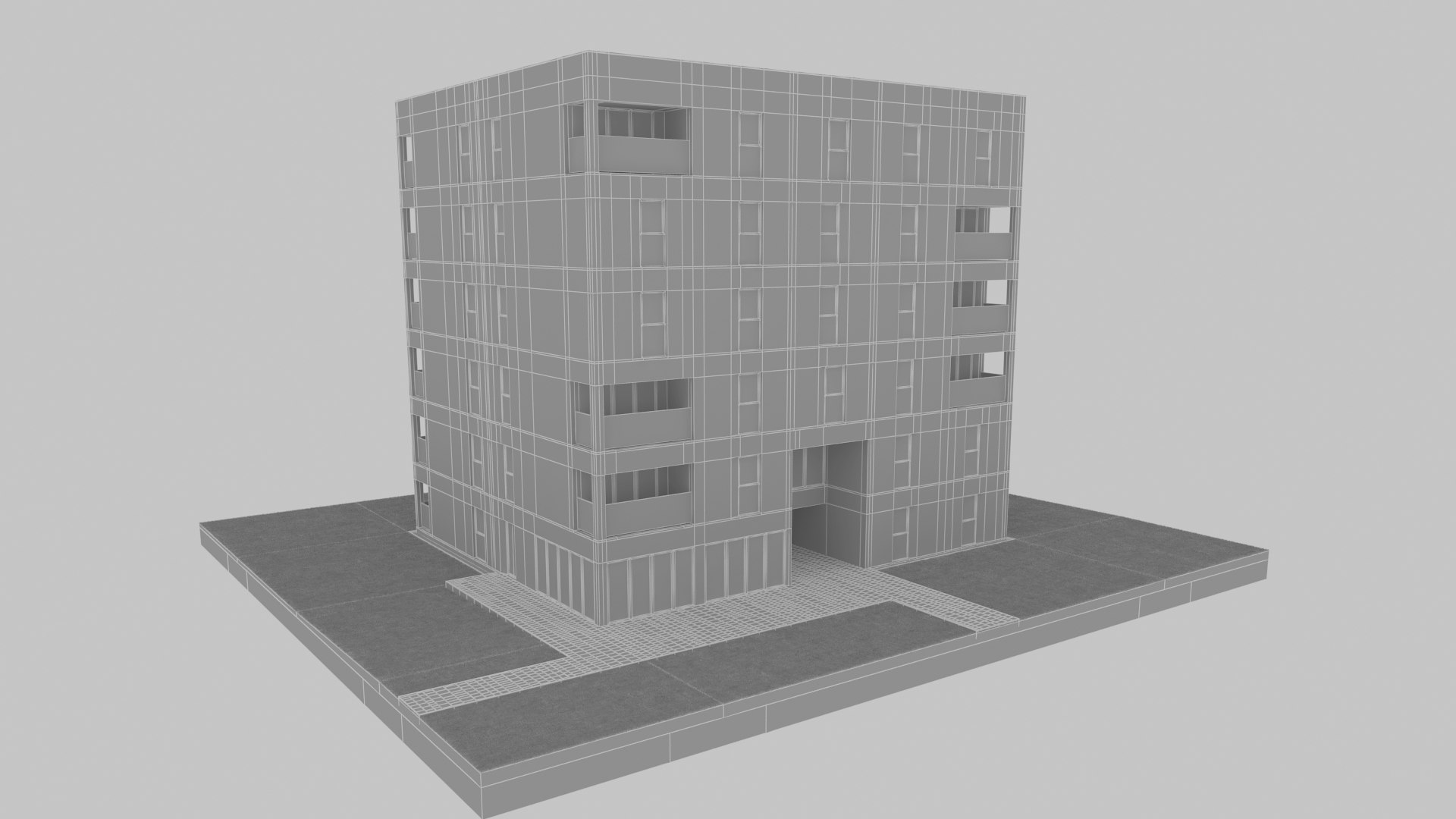 3D Six Storey Housing Building - TurboSquid 2164839