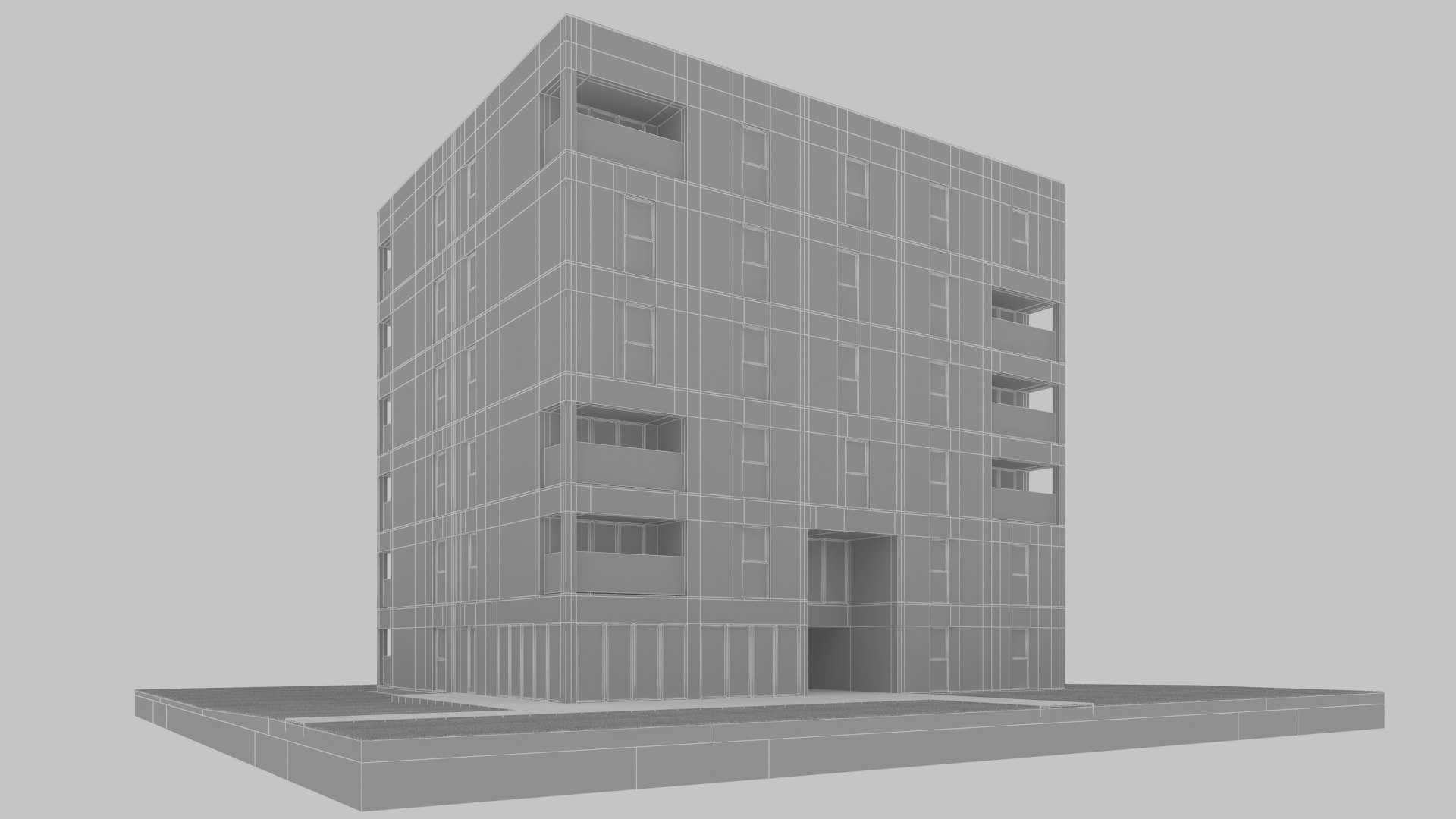 3D Six Storey Housing Building - TurboSquid 2164839