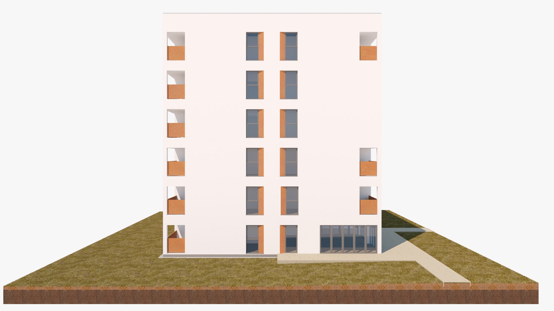 3D Six Storey Housing Building - TurboSquid 2164839