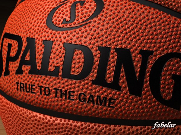 3d model of spalding basketball ball