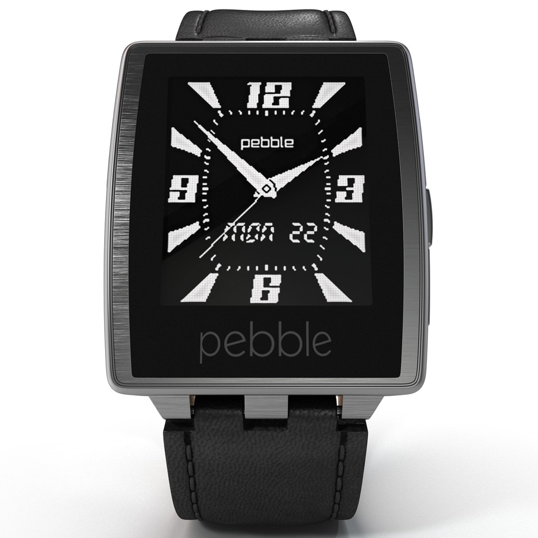 3d Model Pebble Steel Smartwatch