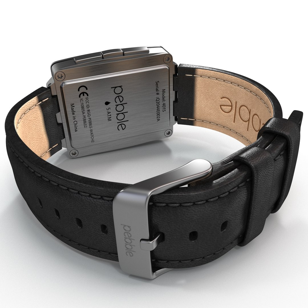 3d Model Pebble Steel Smartwatch