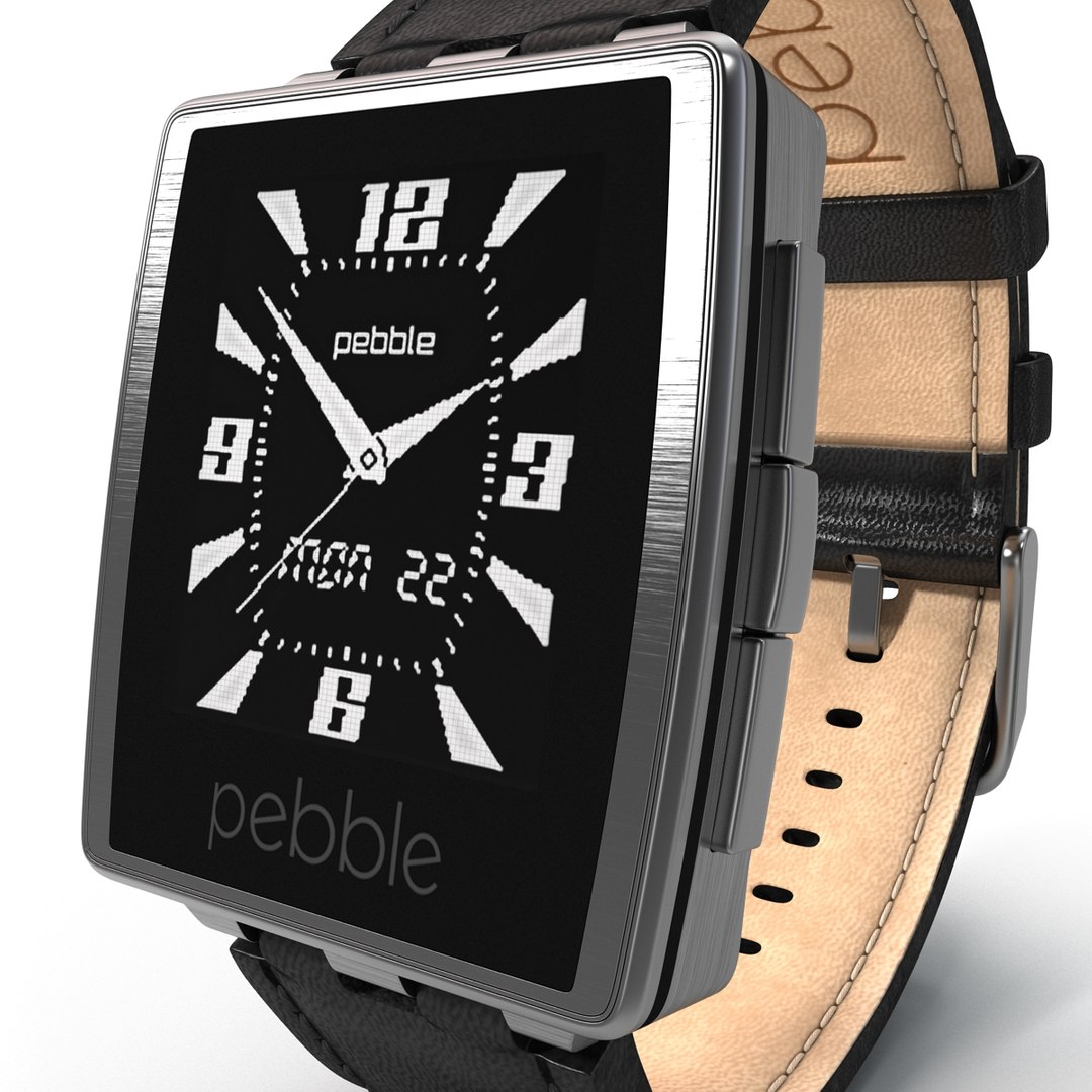 3d Model Pebble Steel Smartwatch