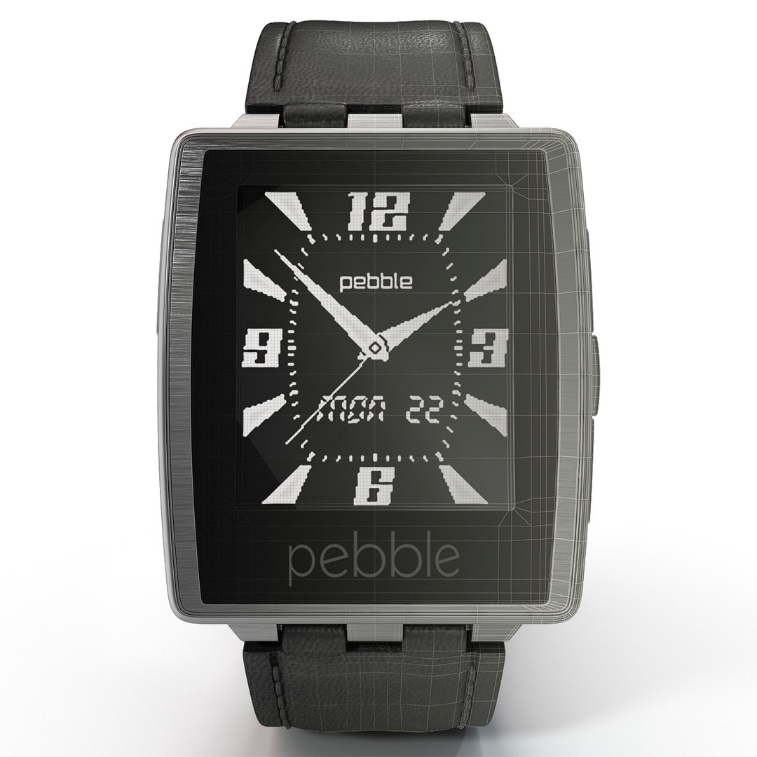 3d Model Pebble Steel Smartwatch