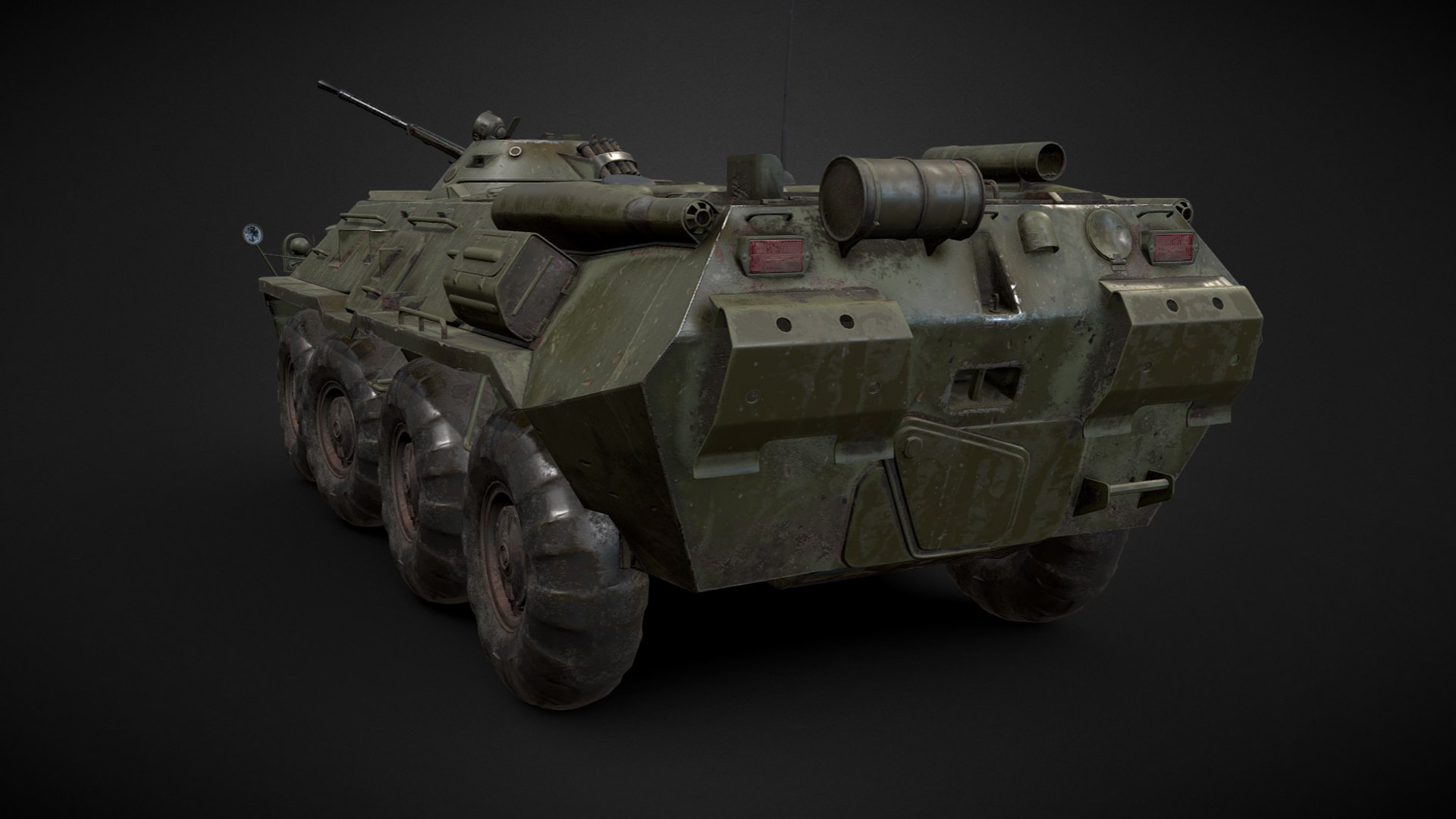 3D BTR-80 Tank Model - TurboSquid 2206738