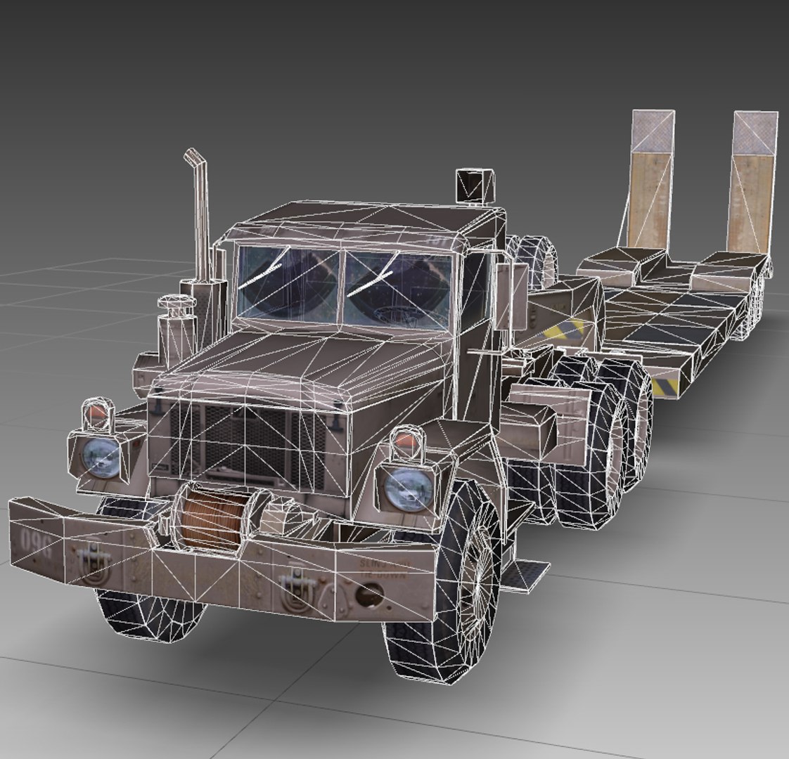 3ds Military Truck-low Loader Trucks