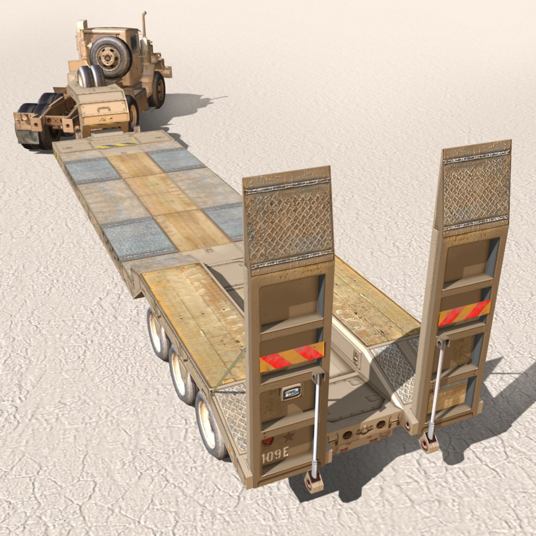 3ds Military Truck-low Loader Trucks
