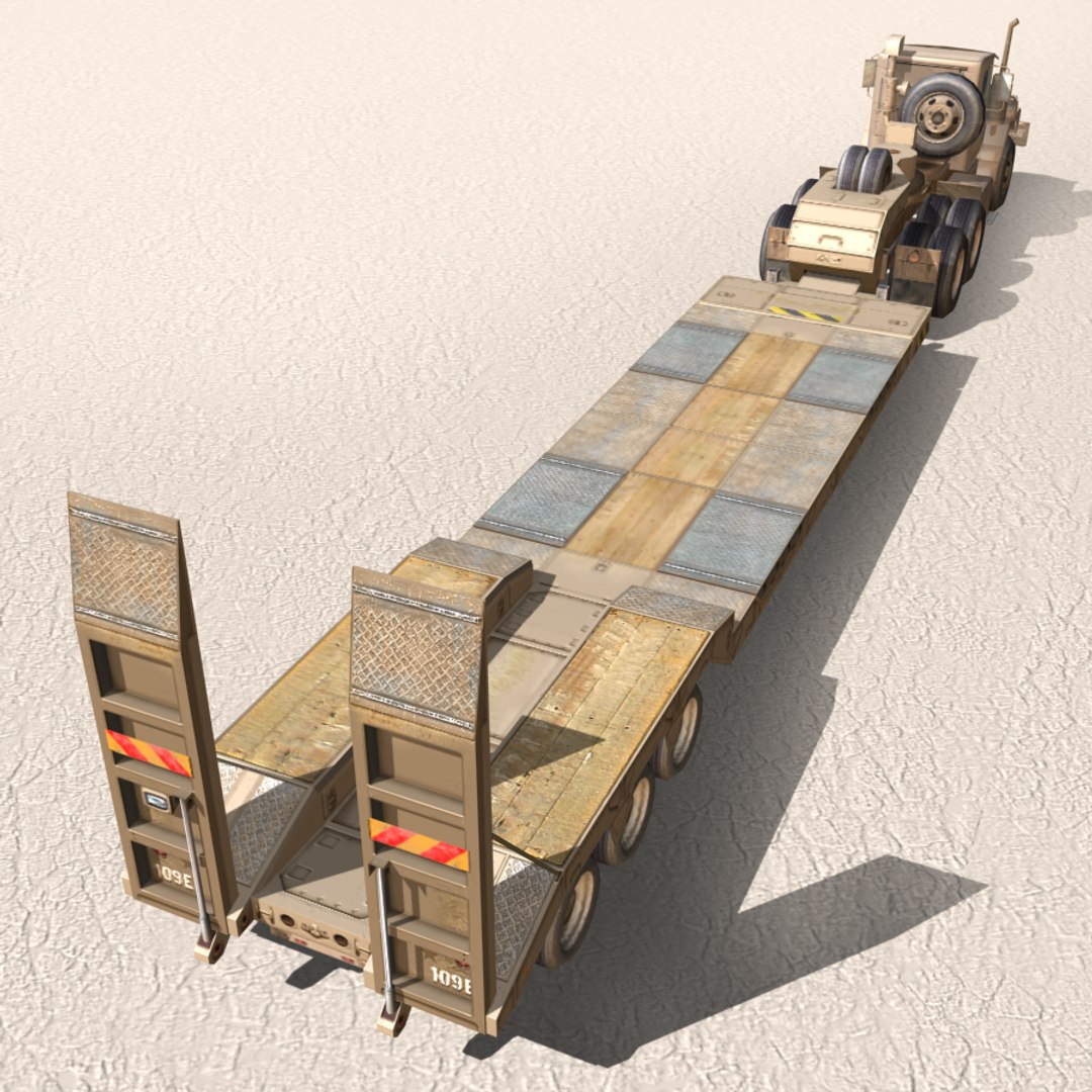 3ds Military Truck-low Loader Trucks