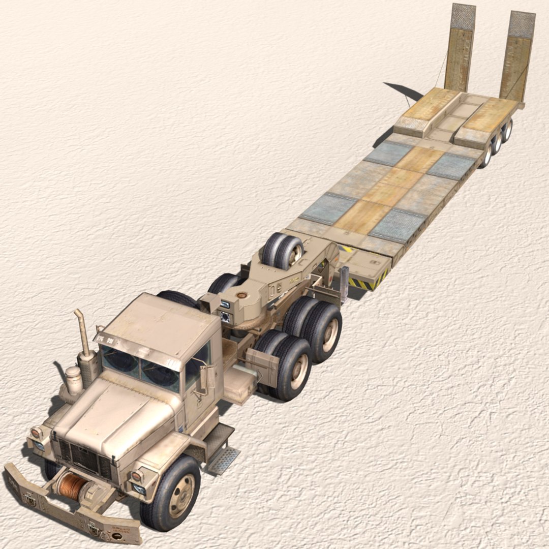 3ds Military Truck-low Loader Trucks