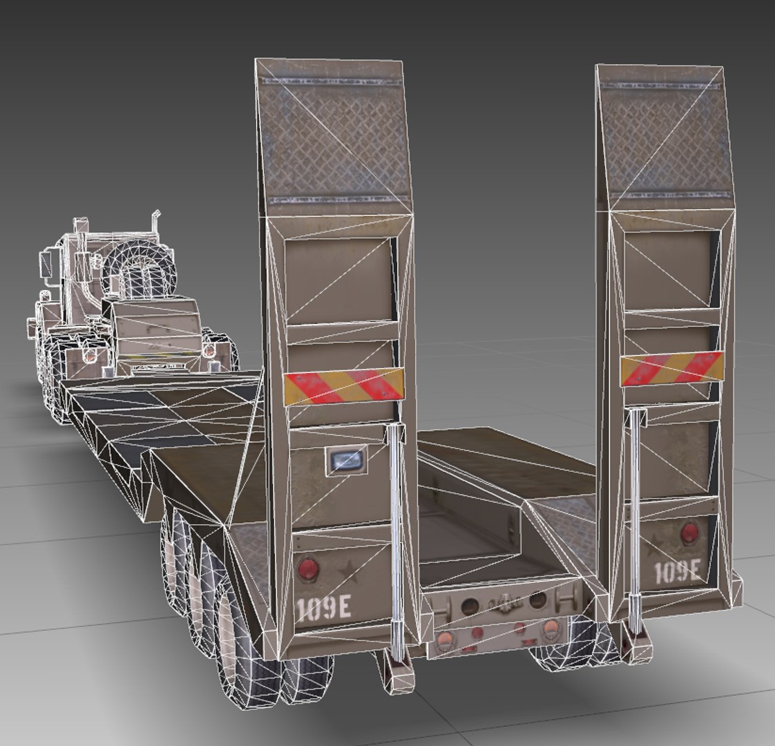 3ds Military Truck-low Loader Trucks