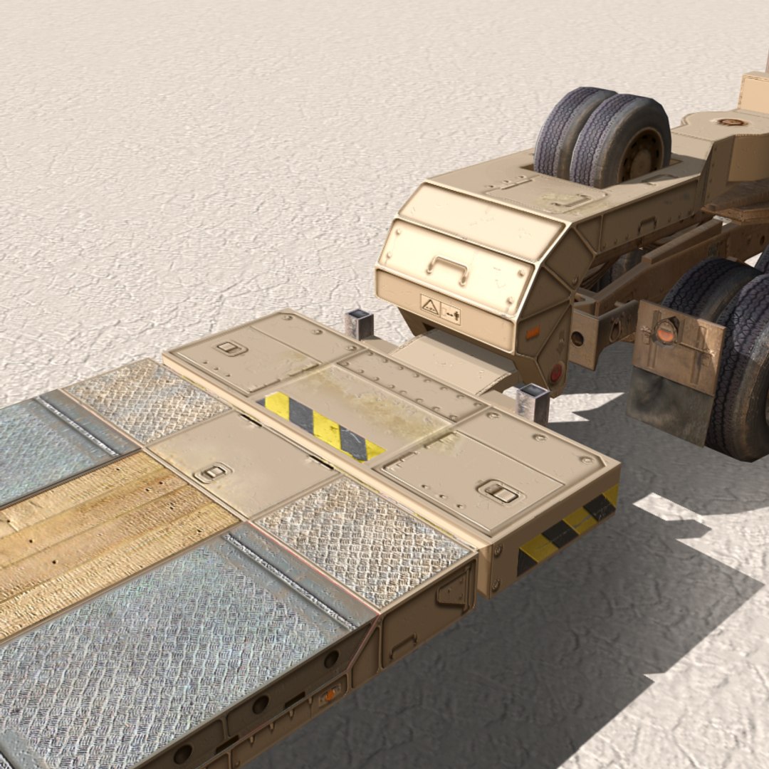 3ds Military Truck-low Loader Trucks