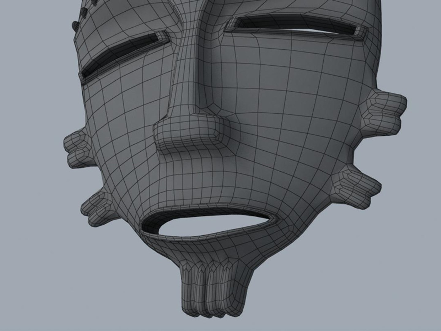 3d African Mask Model
