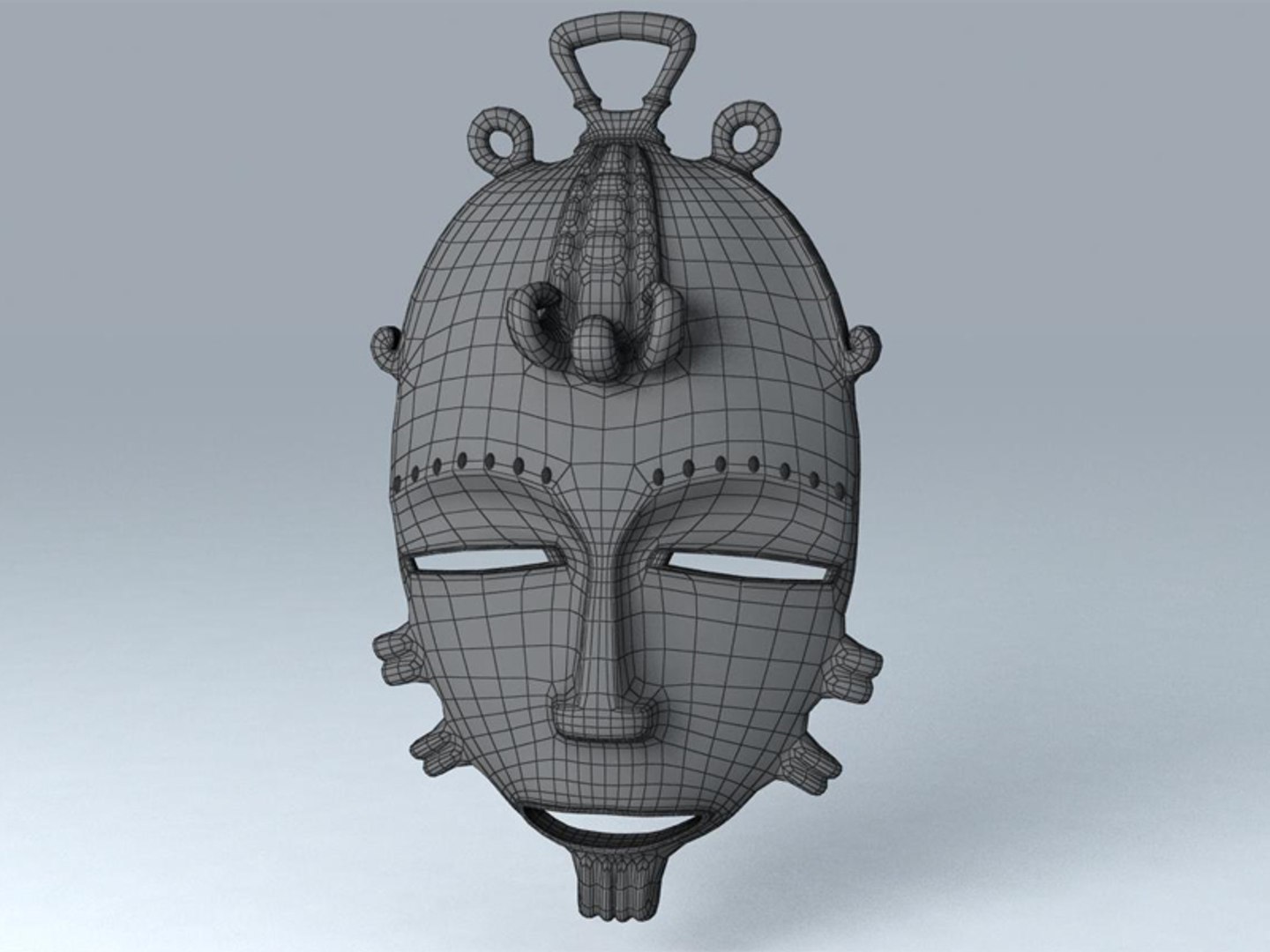 3d African Mask Model