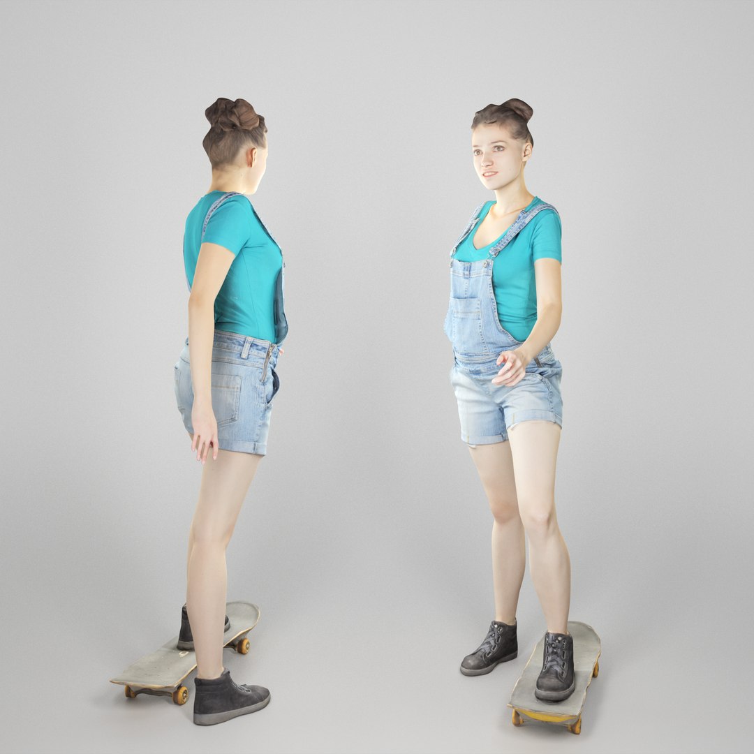 3D photogrammetry young woman character body - TurboSquid 1604003