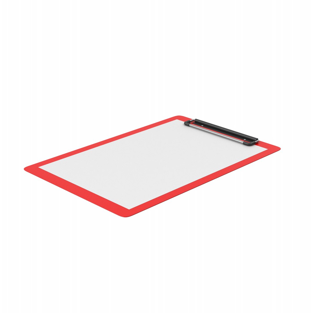 Red Clipboard 3D Model - TurboSquid 1868838