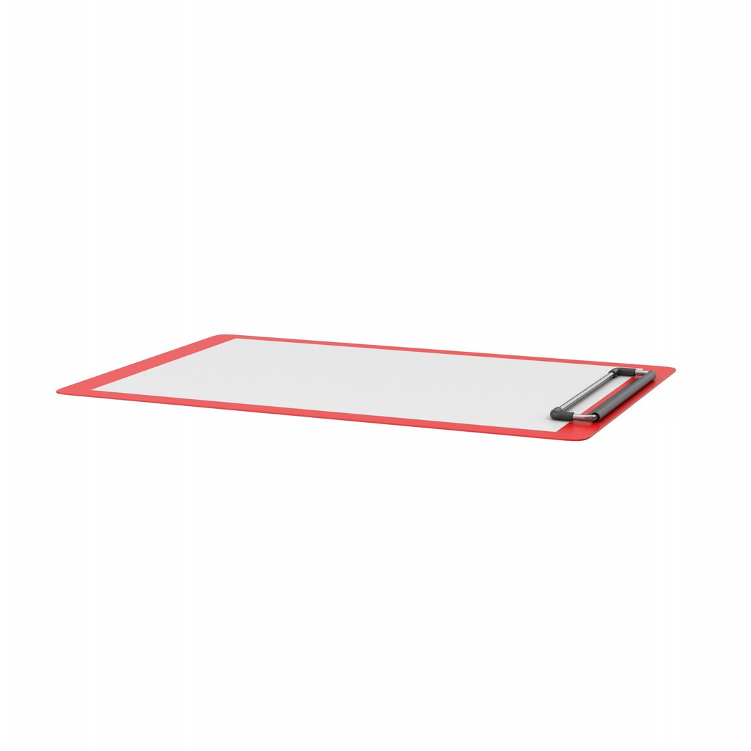 Red Clipboard 3D Model - TurboSquid 1868838