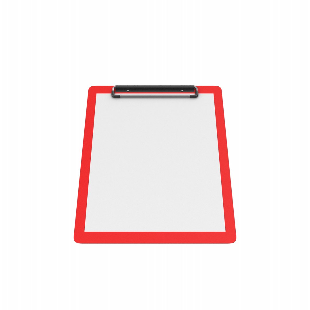 Red Clipboard 3D Model - TurboSquid 1868838